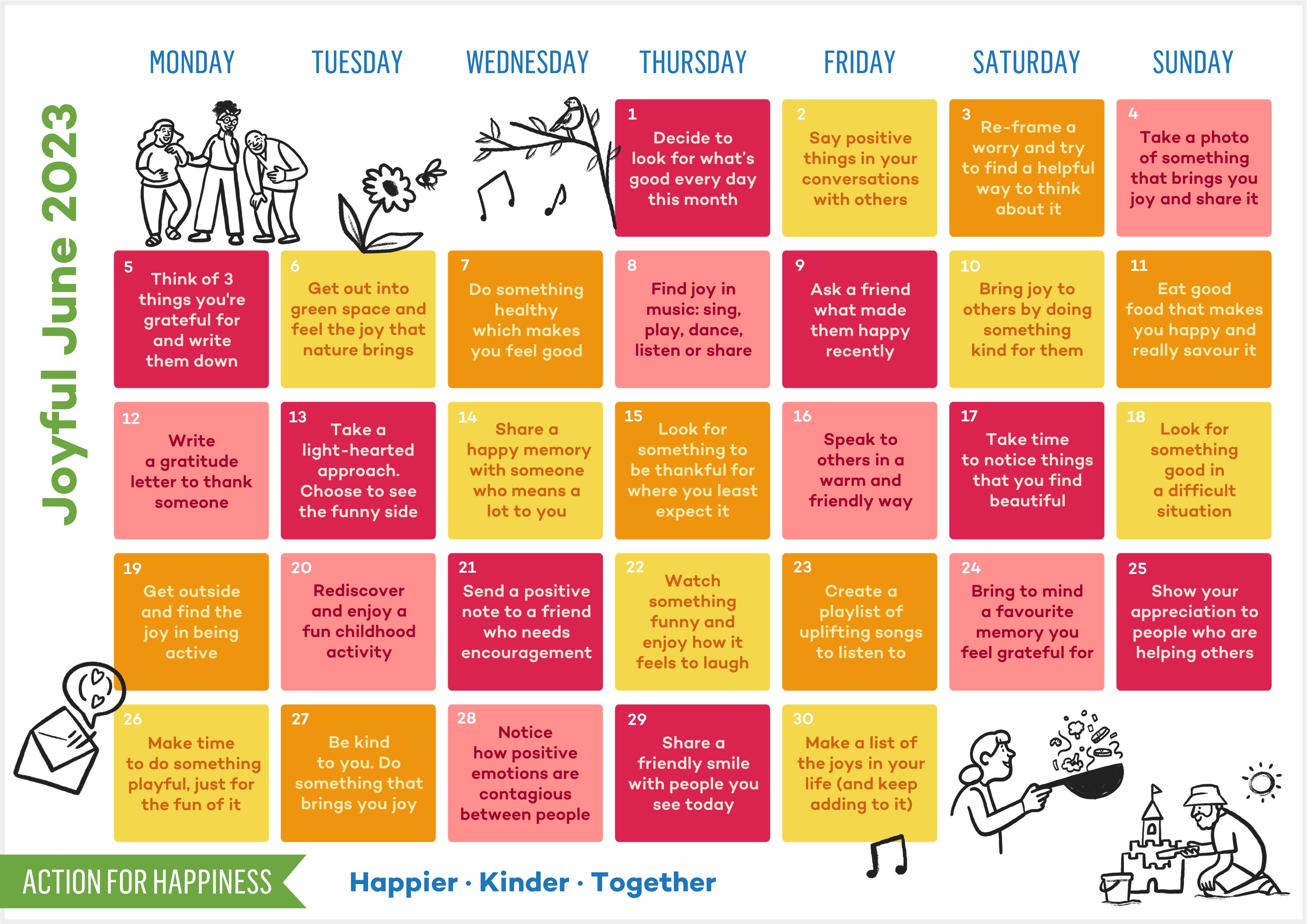 Joyful June Action For Happiness
